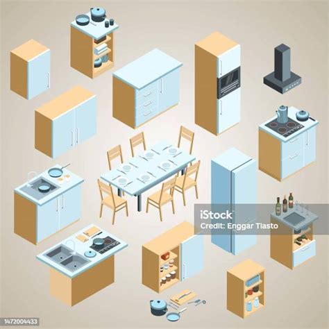 일러스트 레이 션 아이소 메트릭 디자인 인테리어 3d 벡터 가구 0명에 대한 스톡 벡터 아트 및 기타 이미지 0명 3차원 형태 가구 Istock