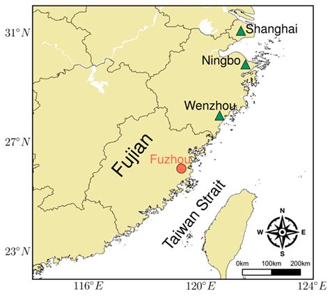 Putian China Map Fuzhou
