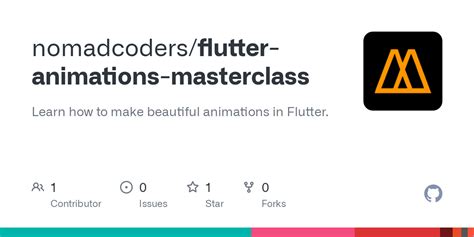 Github Nomadcodersflutter Animations Masterclass Learn How To Make Beautiful Animations In