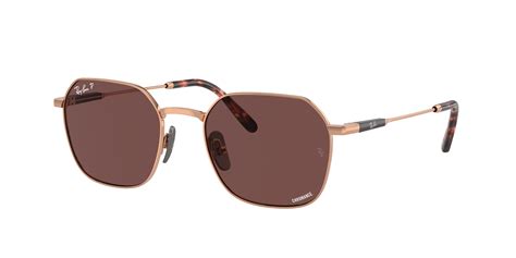 Light Brown Sunglasses In Dark Violet And Jim Titanium Rb8094 Ray Ban®