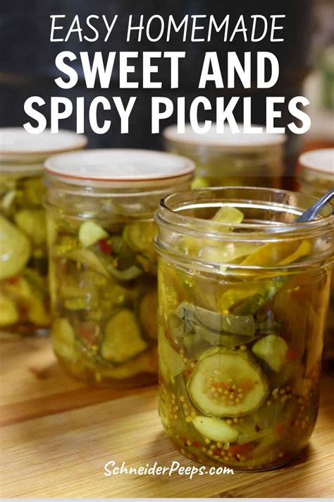 Homemade Sweet And Spicy Pickles A Canning Recipe Creative Simple