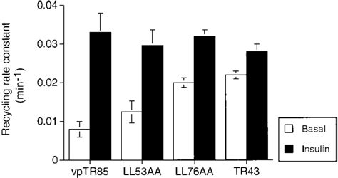 Effects Of Ll Mutations On Vptr Trafficking The Mean Recycling Rate Download Scientific