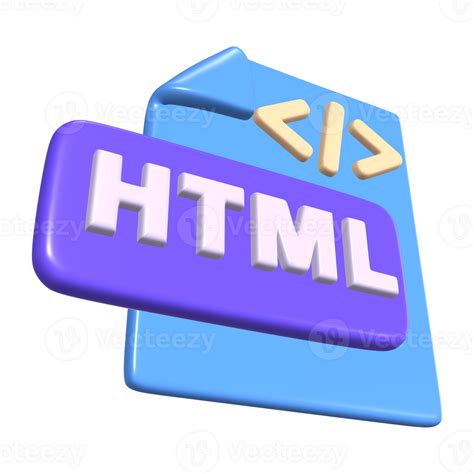 Html File 3d Illustration Icon 44428317 Png