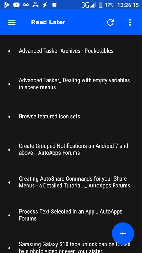 Read Later List Tasker Scene Based On Material Design R Tasker
