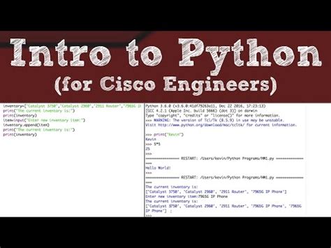 Introduction To Python For Cisco Networking Professionals YouTube
