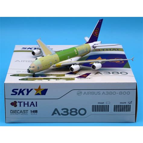 Xx4470 合金收藏飛機禮物 Jc Wings 1400 泰航“裸金屬”空客 A380 壓鑄飛機噴氣式飛機模型 Re 蝦皮購物