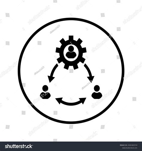Circle Group Hierarchy Icon Black Vector Stock Vector Royalty Free