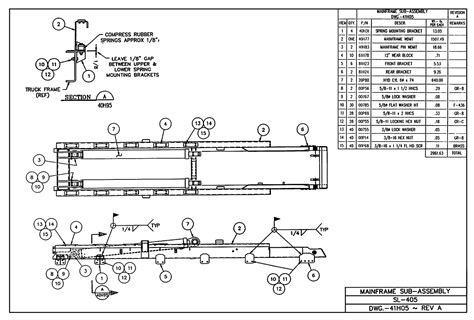 Sl 405 Mainframe Sub Assembly Diagram Intercon Truck Of Baltimore