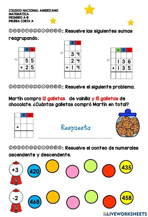 Ejercicios De Matemática Worksheet Live Worksheets