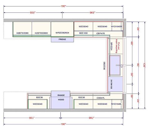 U Shaped Kitchen Layouts Dimensions