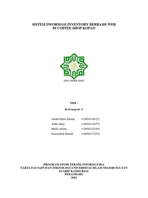 Sistem Informasi Inventory Pdf