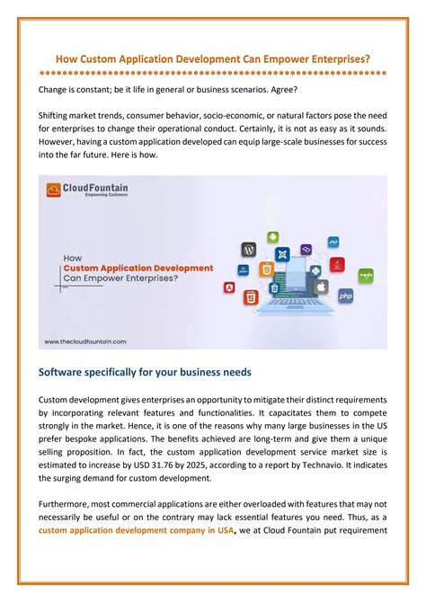 how custom application development can empower enterprises by