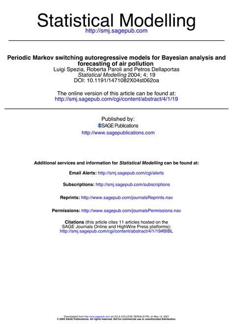 pdf periodic markov switching autoregressive models for bayesian