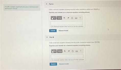 Solved A Buffer Contains Significant Amounts Of Ammonia And
