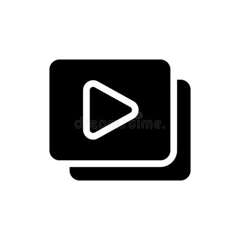 Set Of Video Files Black Glyph Ui Icon Stock Vector Illustration Of Concept Pictogram 254403618