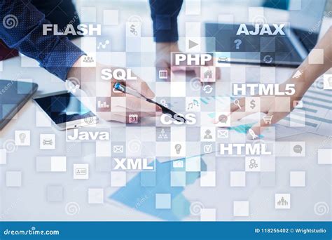 Web Development Programming Internet And Technology Concept Stock
