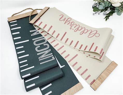 Growth Chart Personalized Fabric Growth Chart Growth Ruler 1st
