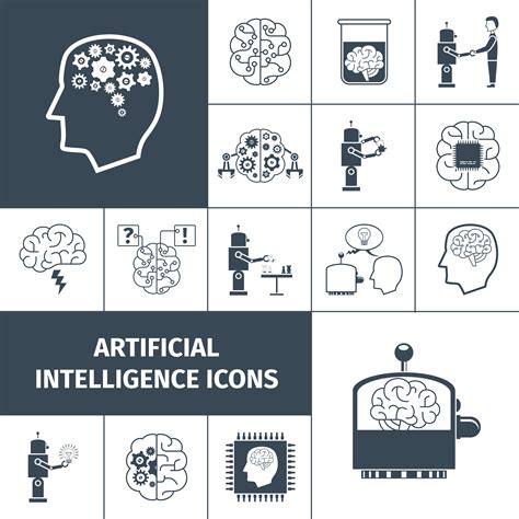 Artificial Intelligence Icons Black 462207 Vector Art At Vecteezy