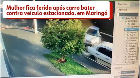 Vídeo Mulher Fica Ferida Após Carro Bater Contra Veículo Estacionado