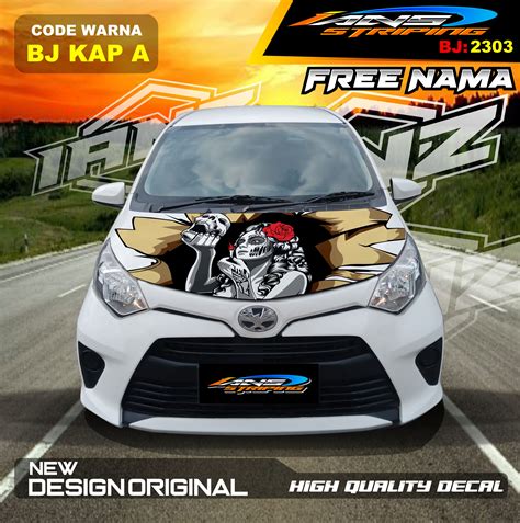 Sticker Decal Kap Cup Mesin Mobil Brio Decal Stiker Kap Cup Mobil Avanza Sticker Decal Cup