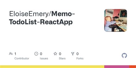 GitHub EloiseEmery Memo TodoList ReactApp