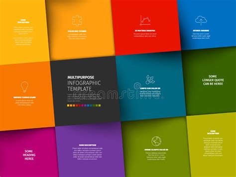 Vector Minimalist Colorful Infographic Template Stock Vector