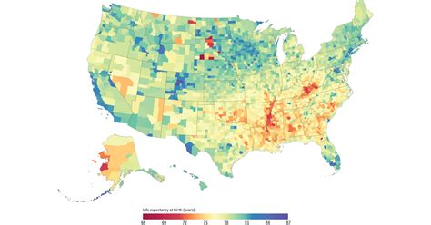 Life Expectancy Map Us County 20 Year Difference Death