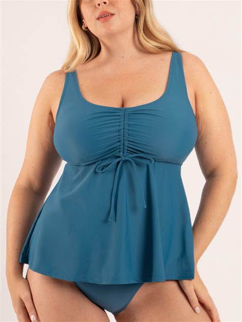 Shapermint Essentials Wireless Tie Front Tankini