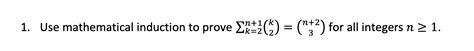 Solved Use Mathematical Induction To Prove Chegg