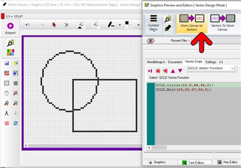 bitmap2lcd vector design module info tutorial bitmap2lcd