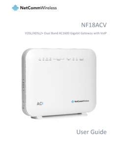 NF18ACV User Guide NetComm Wireless Support Nf18acv User Guide Netcomm Wireless Support Pdf