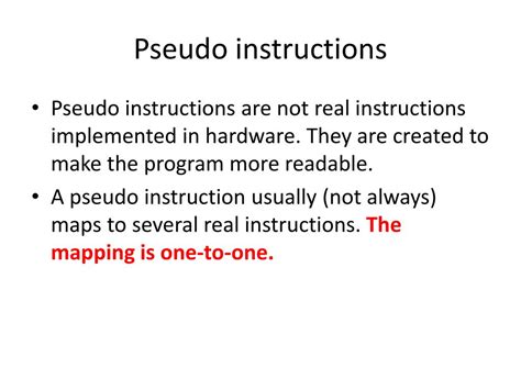 ppt pseudo instructions powerpoint presentation free download id