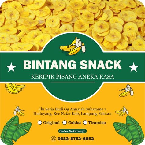 Label Makanan Keripik Pisang In 2024 Rasa Sticker Design Quick