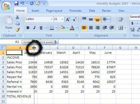 How To Change Column Width And Row Height In Excel Dummies