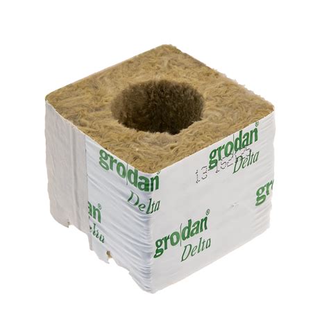 Grodan Delta Blocks 75mm X 75 X 65 3 Large Hole Per Cub Progrow