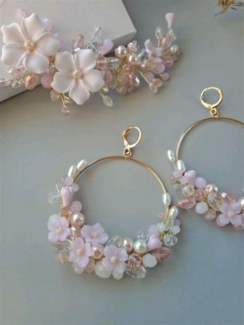 Bridal Jewelry Set Wedding Jewelry Set Crystal Earrings White Etsy