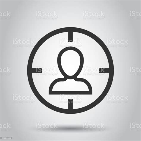 平面樣式的目標受眾圖示聚焦在白色背景上的人向量例證人力資源經營理念向量圖形及更多一見鍾情圖片 一見鍾情 人 人力資源 Istock
