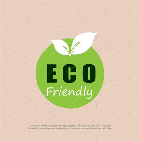 Etiqueta Ecológica Logotipo Verde O Símbolo Ecológico Ilustración