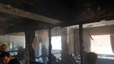 جهات التحقيق تعاين موقع حريق كنيسة أبو سيفين بإمبابة