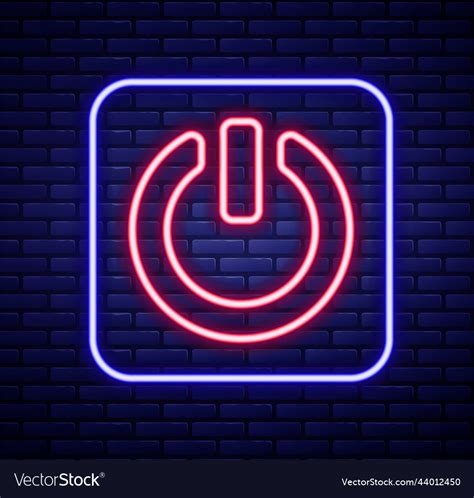 Glowing Neon Line Power Button Icon Isolated Vector Image