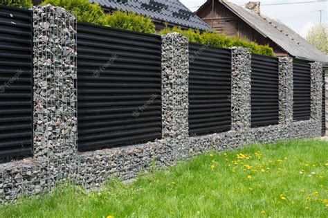 New Build Gabion Fence