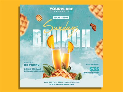 Brunch Flyer Template Printable Word Searches