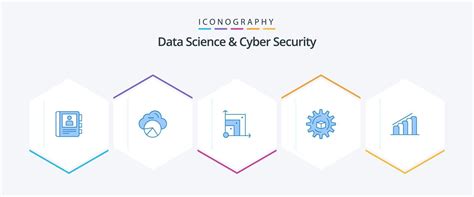 Data Science And Cyber Security 25 Blue Icon Pack Including Progress