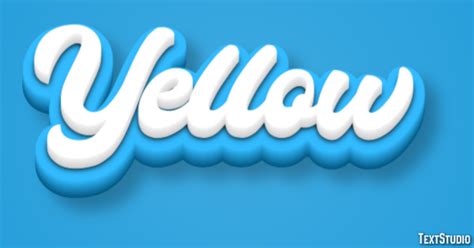 Yellow | Blue 3D | Text Effect Generator