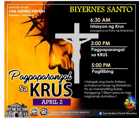 Biyernes Santo Narito Po Ang Talatakdaan Ng Ating Mga Gawain Para