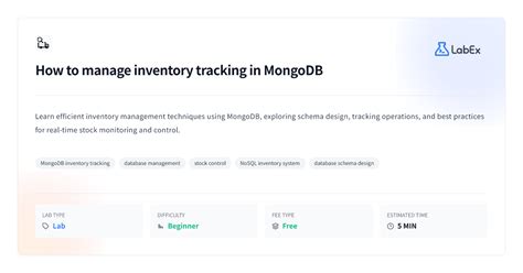 How To Manage Inventory Tracking In Mongodb Labex