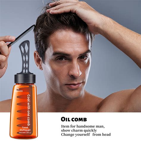Professional 2 In 1 Hair Wax Gel With Comb Long Lasting Fluffy Hair Po