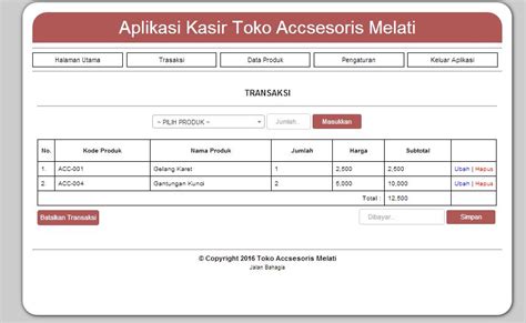contoh program kasir dengan php tutorials risksoftsoftbox