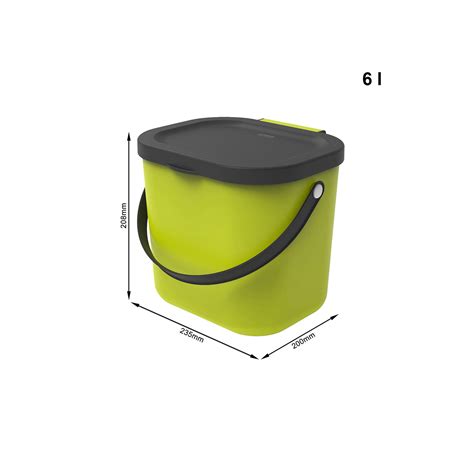 Recycling Müllsystem 6 L Albula Rotho