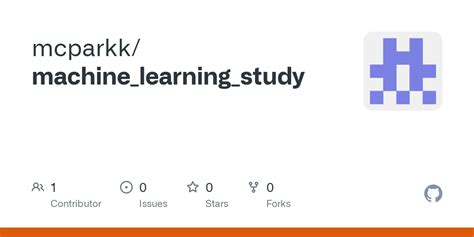 Github Mcparkk Machine Learning Study